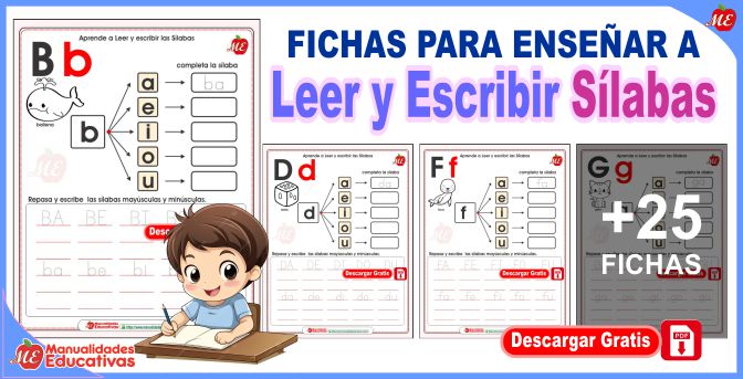 Fichas para trabajar las sílabas