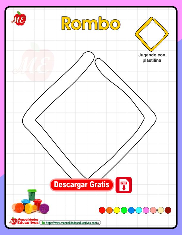 Figuras geométricas para trabajar con plastilina