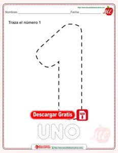 Números para trazar y trabajar la motricidad fina