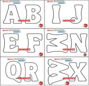 MOLDES DE LETRAS PARA PROYECTOS DE MANUALIDADES