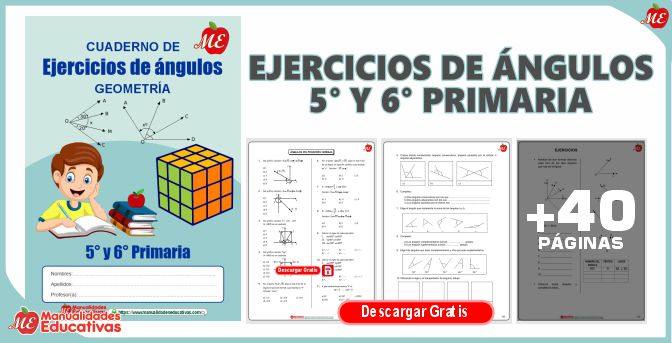 EJERCICIOS DE ÁNGULOS 5° Y 6° PRIMARIA