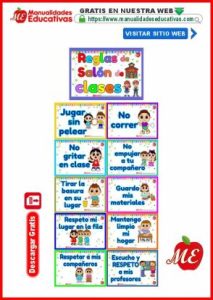 LÁMINAS REGLAS DEL SALÓN DE CLASES
