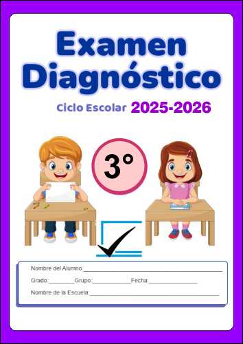 Examen Diagnóstico Tercer grado Tomo I
