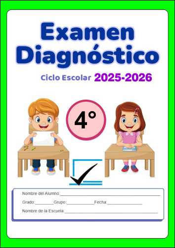 Examen Diagnóstico Cuarto grado Tomo I