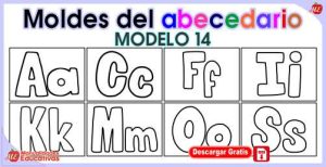 MOLDES DE LETRAS DEL ABECEDARIO MODELO 14