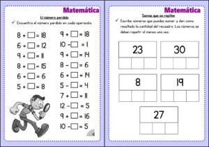 Matemática para aprende a contar, sumar y restar Preescolar