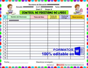 REGISTRO DE PRESTAMO DE LIBRO