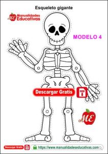 PLANTILLA DE ESQUELETO GIGANTE ARMABLE MODELO 4