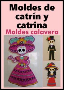 Moldes de catrin y catrina para manualidades