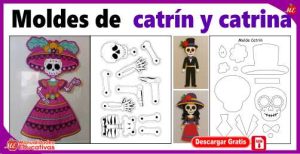 Moldes de catrin y catrina para manualidades