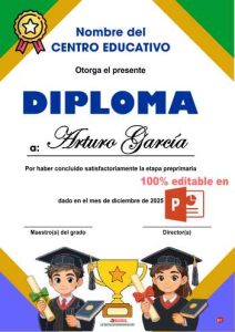 Plantillas de Diplomas para cierre del año escolar