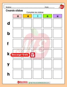 Formando sílabas simples y trabadas