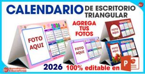 CALENDARIO DE ESCRITORIO TRIANGULAR