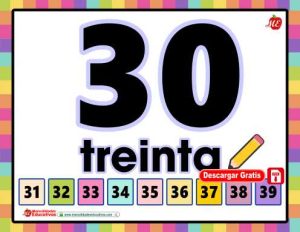 Carteles de Números del 10 al 1000