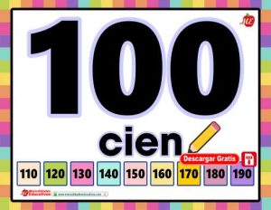 Carteles de Números del 10 al 1000