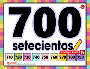 Carteles de Números del 10 al 1000